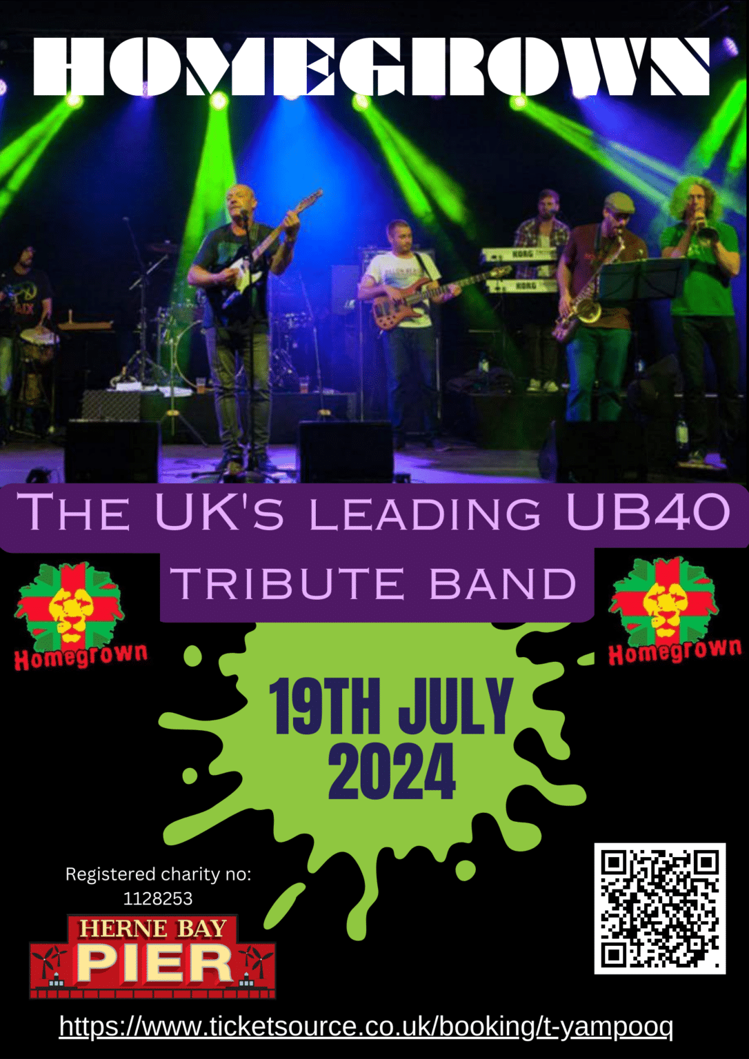 Homegrown UB40 Tribute - Summer 2024 - Herne Bay Pier
